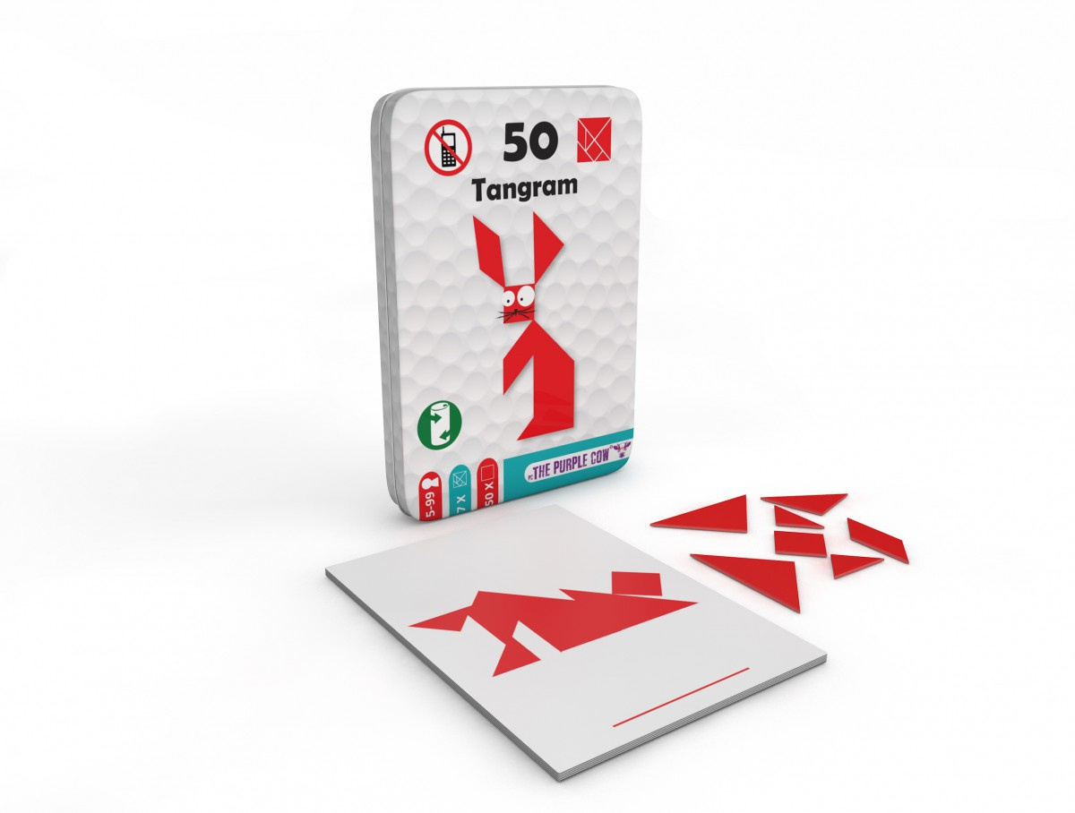 Podróżne łamigłówki The Purple Cow - 50 Tangram - Smart Kids Store